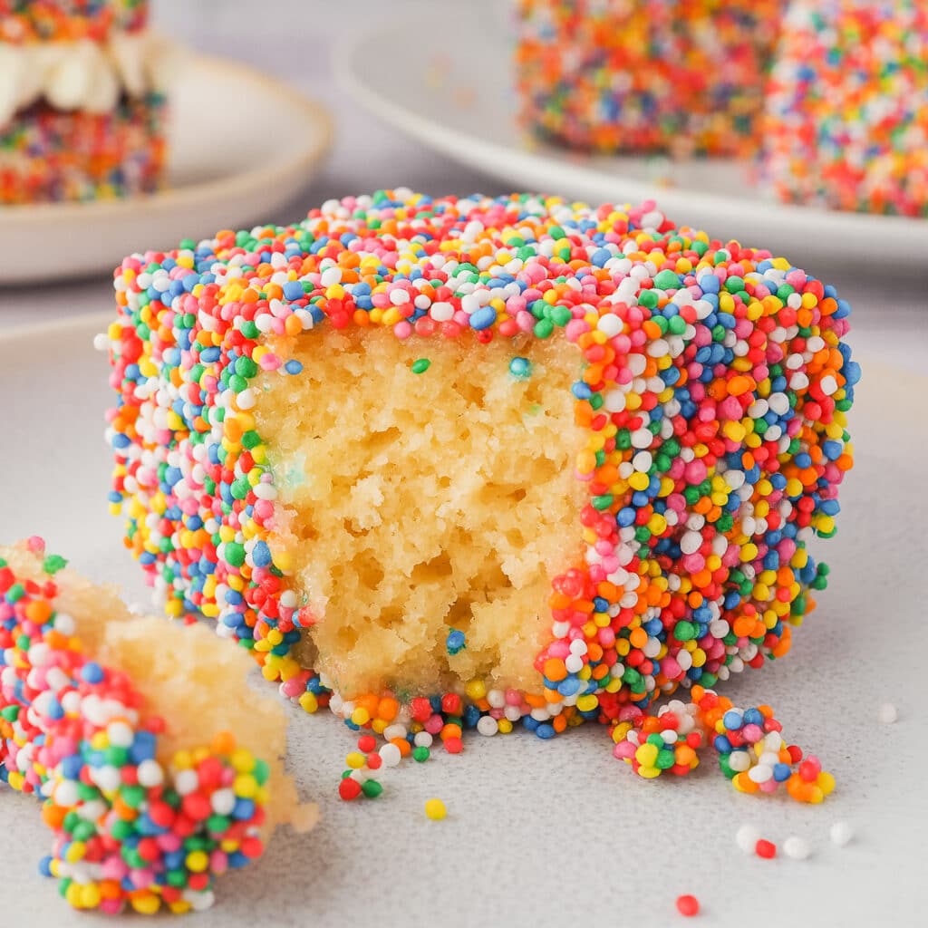 Fairy Bread Lamingtons - The Aussie home cook